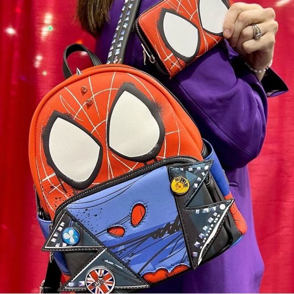 Loungefly | Bags | Loungefly Spiderman Spiderpunk Cosplay Mini Backpack ...
